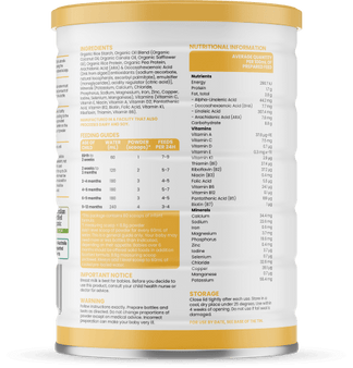 Sprout (0-12 months) | Organic Vegan Infant Formula | 1 Stage – Grow ...