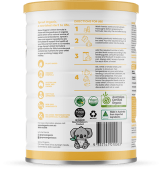 Sprout (0-12 months) | Organic Vegan Infant Formula | 1 Stage – Grow ...